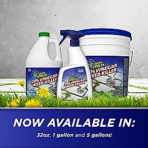 Green Gobbler 20% Vinegar Weed & Grass Killer | Natural & Organic | Concentrated | 1 Gallon Spray | Glyphosate Free Herbicide