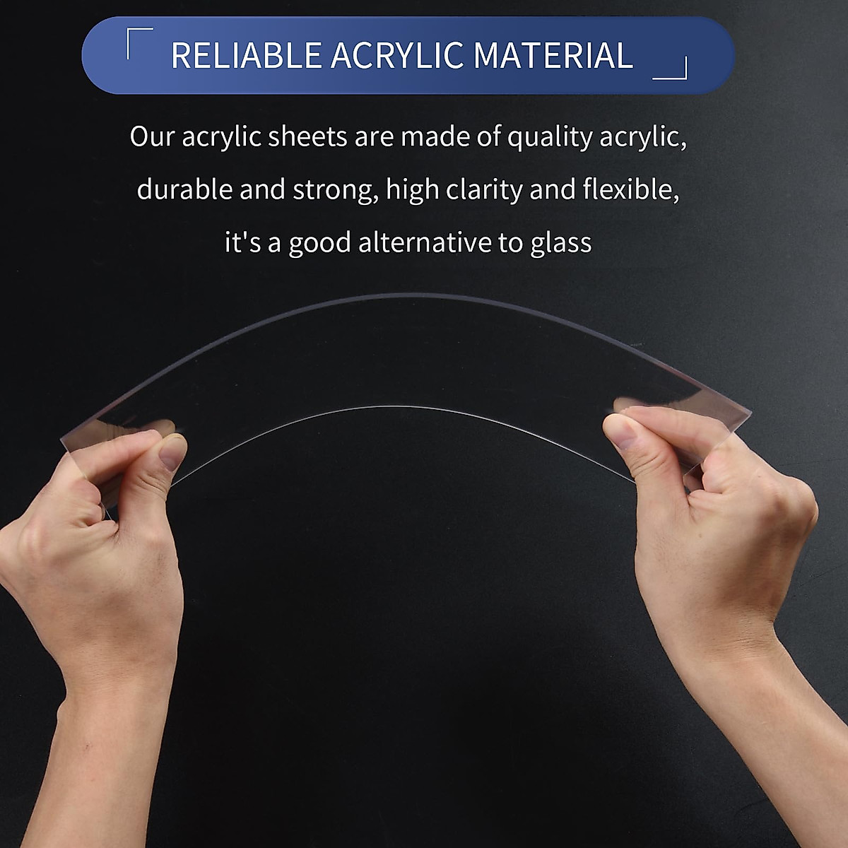 12 Pack 8" x 12" Clear Acrylic Sheets 1.8mm Thick Transparent Cast Plexiglass Plastic Sheets Clear Plastic Acrylic Boards Panel Glass Replacement for DIY Display Projects, Craft, Sign, Photo Frame