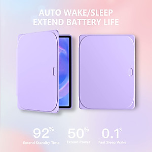 Mastten Compatible with iPad 10.2 Case, for iPad 9th/ 8th/ 7th Generation Case with Pencil Holder, Auto Wake/Sleep, Slim Protective Cover for iPad 10.2 Inch Tablet 2021/2020/2019 Released, Lavender