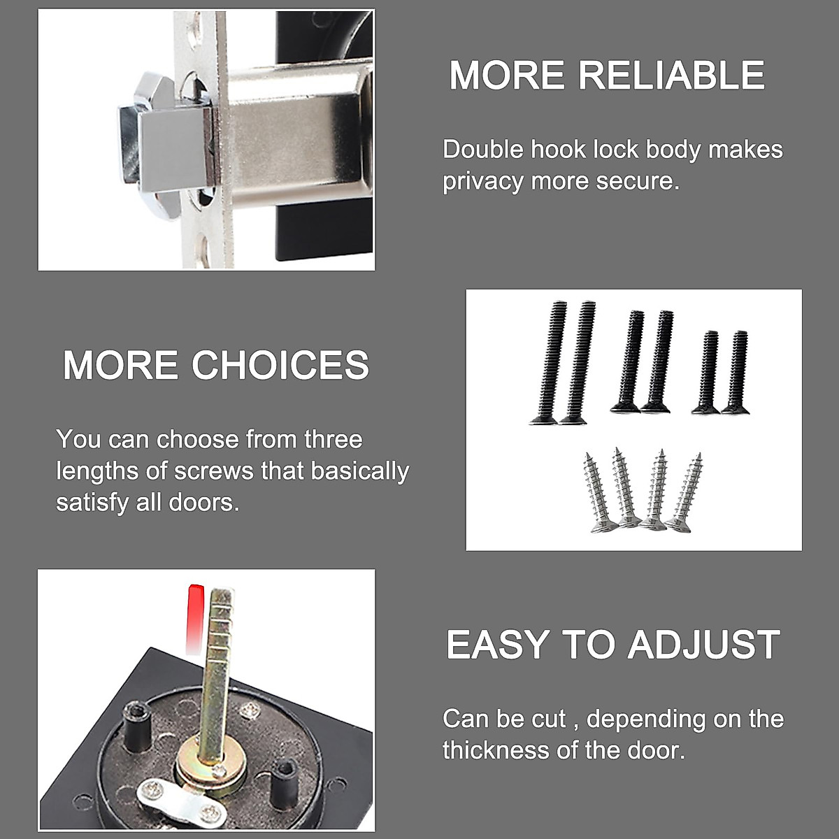 LWZH Matte Black Privacy Pocket Door Lock with Keys,Square Sliding Barn Door Lock Latch,Invisible Recessed Door Lock for 1 3/8” to 2 3/16” Thickness Door