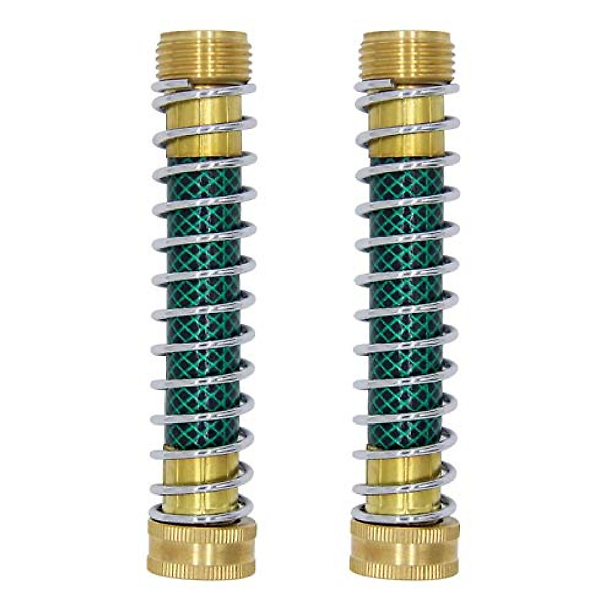Twinkle Star Garden Hose Extension Adapter, Hose Kink Protector with Coil Spring, 2 Pack