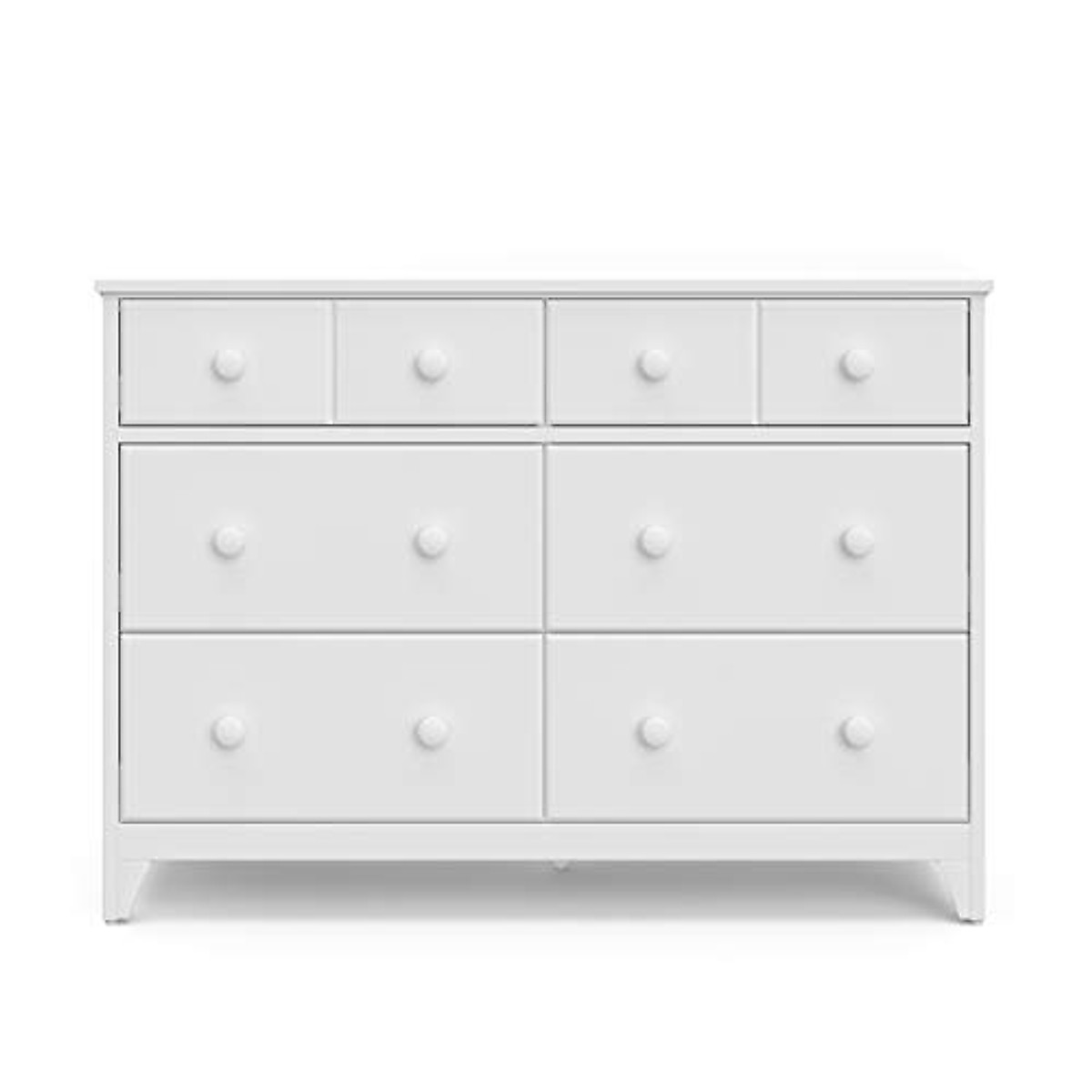 Stork Craft STORKCRAFT Moss 6 Drawer Double Kids Bedroom Dresser, 17.05x48.07x34.49(LxWxH) inches (Pack of 1), White