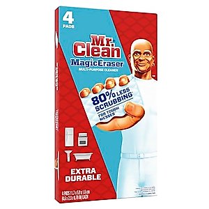 Mr. Clean Magic Eraser Extra Durable Scrubber & Cleaning Sponge, 4 Count (Pack of 1)