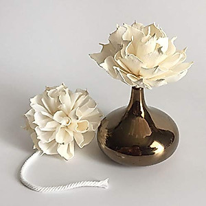 4 Dahlia Sola Flower Diffuser Cotton Wick for Home Fragrance Aroma Oil by Plawanature