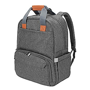 Luxja Breast Pump Backpack with Compartments for Cooler Bag and Laptop, Breast Pump Bag Suitable for Working Mothers (Fits Most Major Breast Pump), Gray