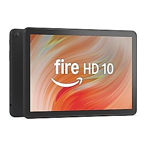 Amazon Fire HD 10 tablet (newest model) built for relaxation, 10.1" vibrant Full HD screen, octa-core processor, 3 GB RAM, 64 GB, Black