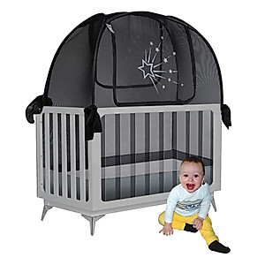 Aussie Cot Net - Baby Crib Tent and Travel Crib Tent to Keep Baby from Climbing Out - Premium Net Cover - See Through Crib Netting - Nursery Mosquito Net Tent