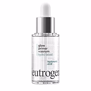 Neutrogena Hydro Boost Glow Booster Primer & Serum, Hydrating & Moisturizing Face Serum-to-Primer Hybrid, Infused with Purified Hyaluronic Acid & Designed to Instantly Hydrate, 1.0 fl. oz