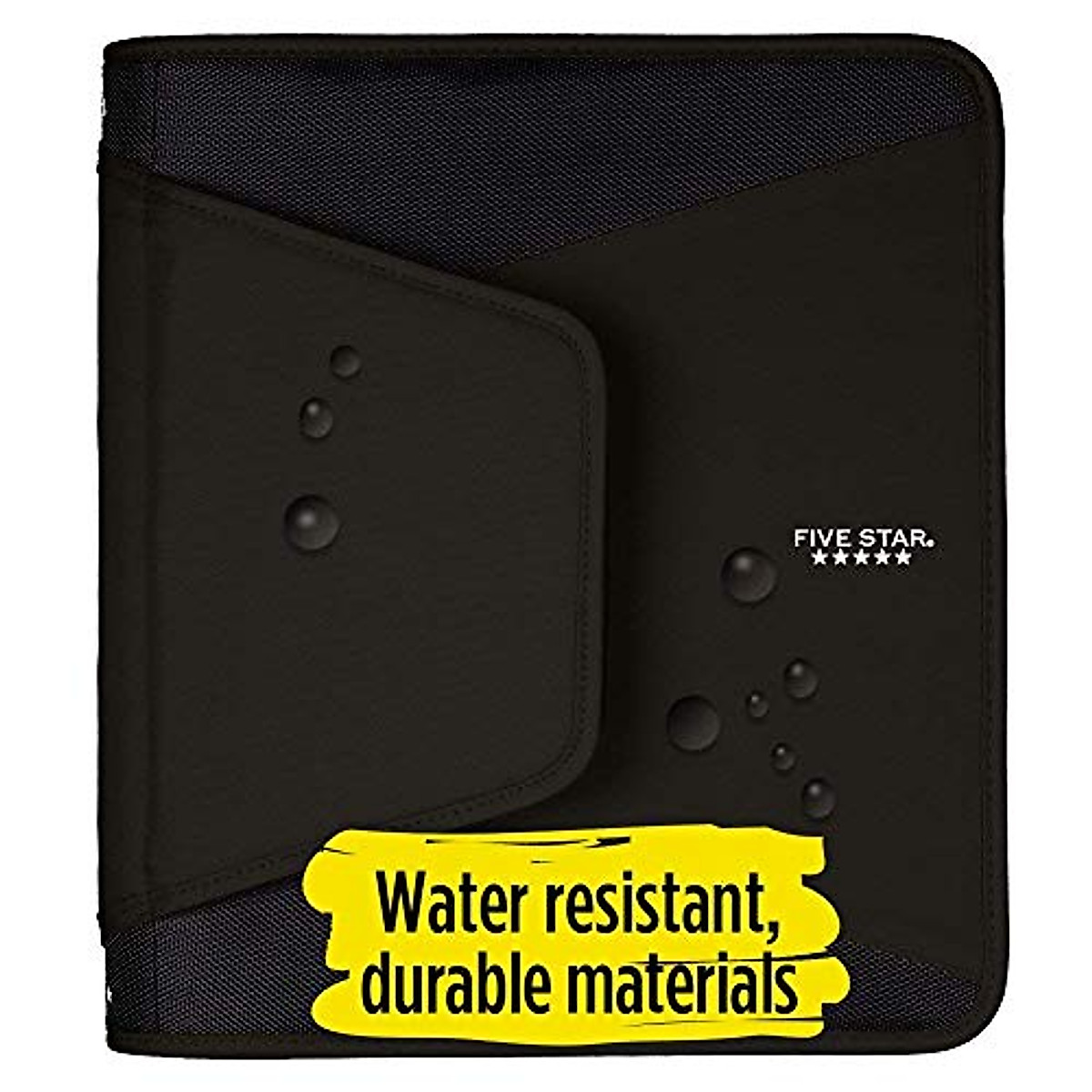 Five Star 1-1/2 Inch Zipper Binder, 3 Ring Binder, 3-Pocket Expanding File, Durable, Color Selected For You (28012)