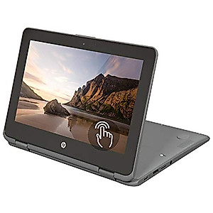HP Chromebook 11 x 360 2-IN-1 11.6 inches (1366x768) TOUCHSCREEN, Celeron Dual-Core N3350, 32GB SSD, 4GB, Bluetooth, Webcam Chrome OS (GRAY) (Renewed)
