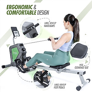 ShareVgo Smart Home Rowing Machine Bluetooth Compact Foldable Magnetic Rower with Fitness APP, Max Weight 285lbs Ergometer - SRM2000