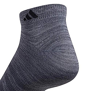 adidas Men's Superlite Low Cut Socks (6-Pair), Onix Grey/Grey/Black, Large