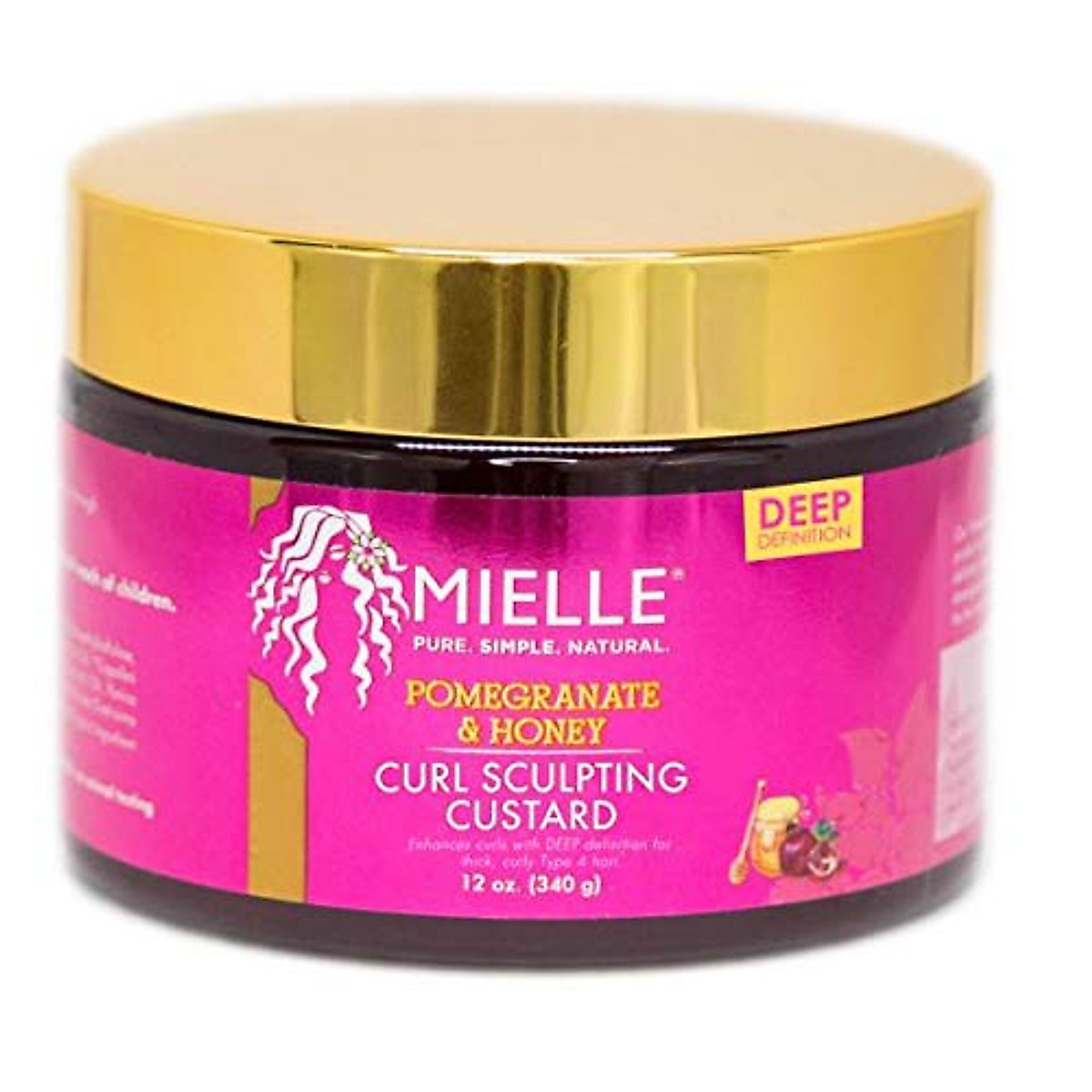 Mielle Organics Pomegranate And Honey Curling Custard 12Oz (Pack of 3)