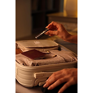 Travalo Couture Swarovski Perfume Atomizer - Elegant Metal Travel Atomiser TSA Flight Approved Portable Mini Refillable Empty spray Bottle Glass-free Leak proof Scent Pump Case - Dorado 0.17 oz / 5ml