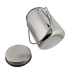 Rural365 Metal Milk Jug, 4 Liter (1 Gal) - Stainless Steel Jug, Rustic Milk Cans with Lid, Old Fashion Milk Jug Vases