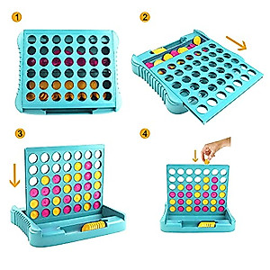 Pup Go 4 in a Row Game - 6 Spare Discs Included, Board Games Toys for Boys, Classic Four in a Row and Family Fun Games for Ages 3 4 5 6 7 8 12 Year Old Kids Children Adults (Green)