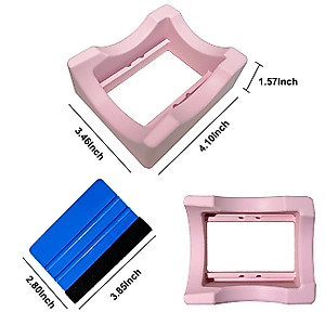 LexRory Silicone Cup Cradle for Tumblers - Tumbler Holder for Crafts with Felt Edge Squeegee - 2 Angles Cups Stand Use to Apply Vinyl Decals for Tumblers Cup Projects