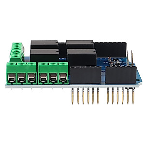 2PCS 4 Channel 5V Relay Shield Module, QCCAN Four Way Relay Control Board Expansion Board