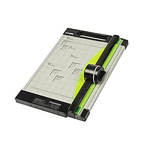 CARL 12 inch-Green Friendly, Professional Rotary Paper Trimmer, 12-inch, 15 Sheet Cutting Capacity, Black and Silver