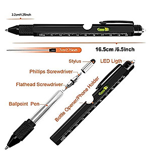 9 in 1 Multitool Pen, Stocking Stuffers Gifts Unique Christmas Birthday Multi Tool Pen for Men Dad Husband Who Have Everything, Cool Gadgets Pocket Multi Tool