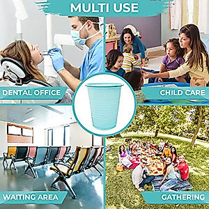 Pruvade Disposable Cups | 50 Pack | 5 oz Plastic Cups, Small Bathroom Cups Perfect as Medicine, Water, Rinsing, Mouthwash Cups, Party Cups, Dental Cups, Multicolor Cups for Kids | Pink Cups