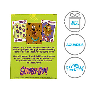 AQUARIUS Scooby Doo Playing Cards - Scooby Doo Themed Deck of Cards for Your Favorite Card Games - Officially Licensed Scooby Doo Merchandise & Collectible Gift