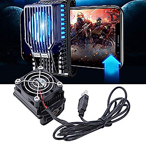 Cell Mobile Phone Cooler Semiconductor Heatsink Mobile Phone Cooling Fan Cooler Portable Radiator Stand with 1.5 Meters Cable 5V 2A