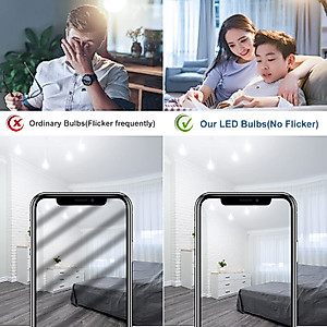 MorningLight 6 Pack A15 LED Bulbs 60W Equivalent, Non-Dimmable, Daylight 5000K, E26 Base, 6.5W 600 Lumens Bulb, A15 LED Light Bulbs for Ceiling Fan, Wall sconces, 25000+ Hours Lifespan