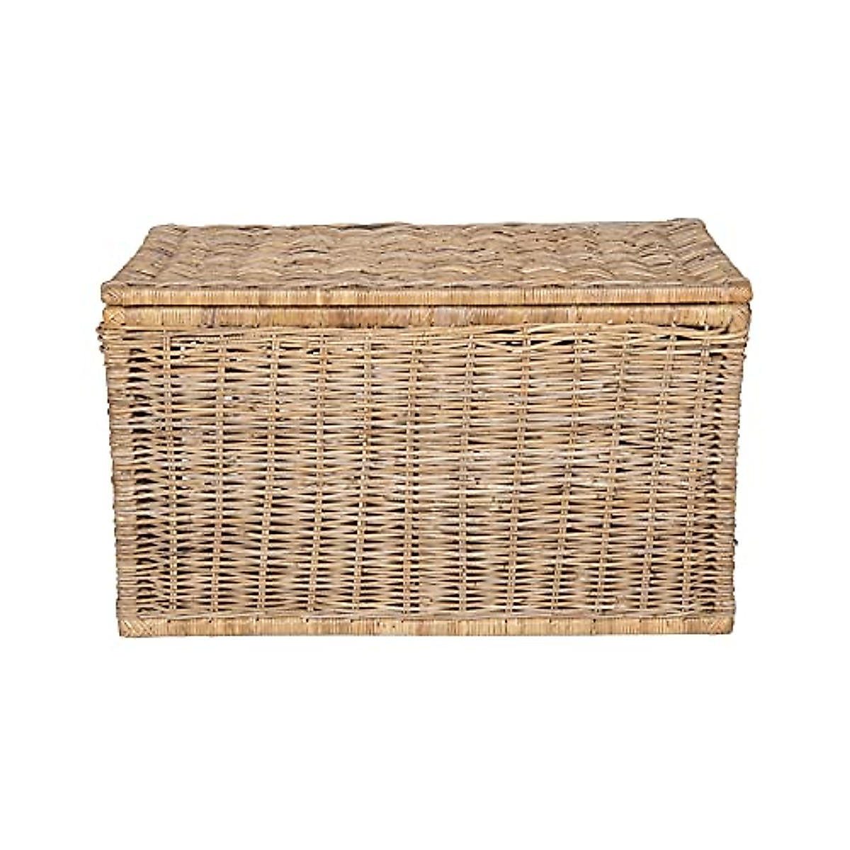 Kouboo Rattan Kobo Decorative Storage Trunk with Lid, Large