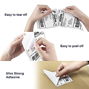 POLONO Shipping Label Printer, 4x6 Thermal Label Printer for Shipping Packages, Commercial Direct Thermal Label Maker,Thermal Labels, 4" x 6" Direct Thermal Shipping Label (Pack of 1000)