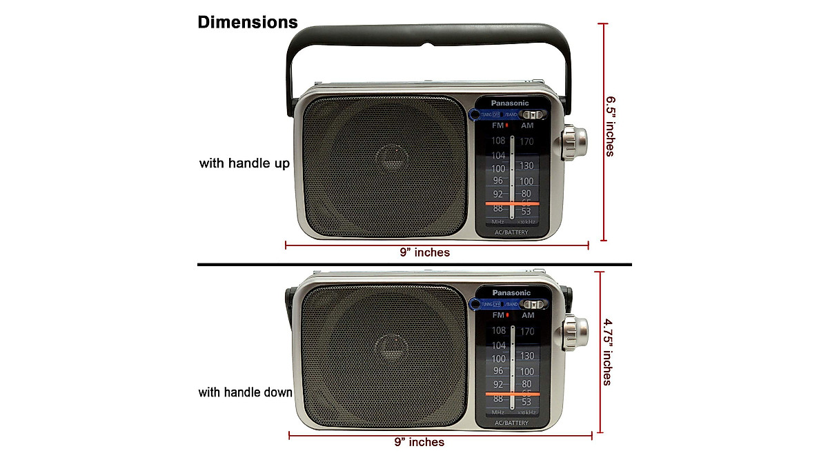 Shop Panasonic RF-2400D Portable FM/AM Radio with AFC Tuner