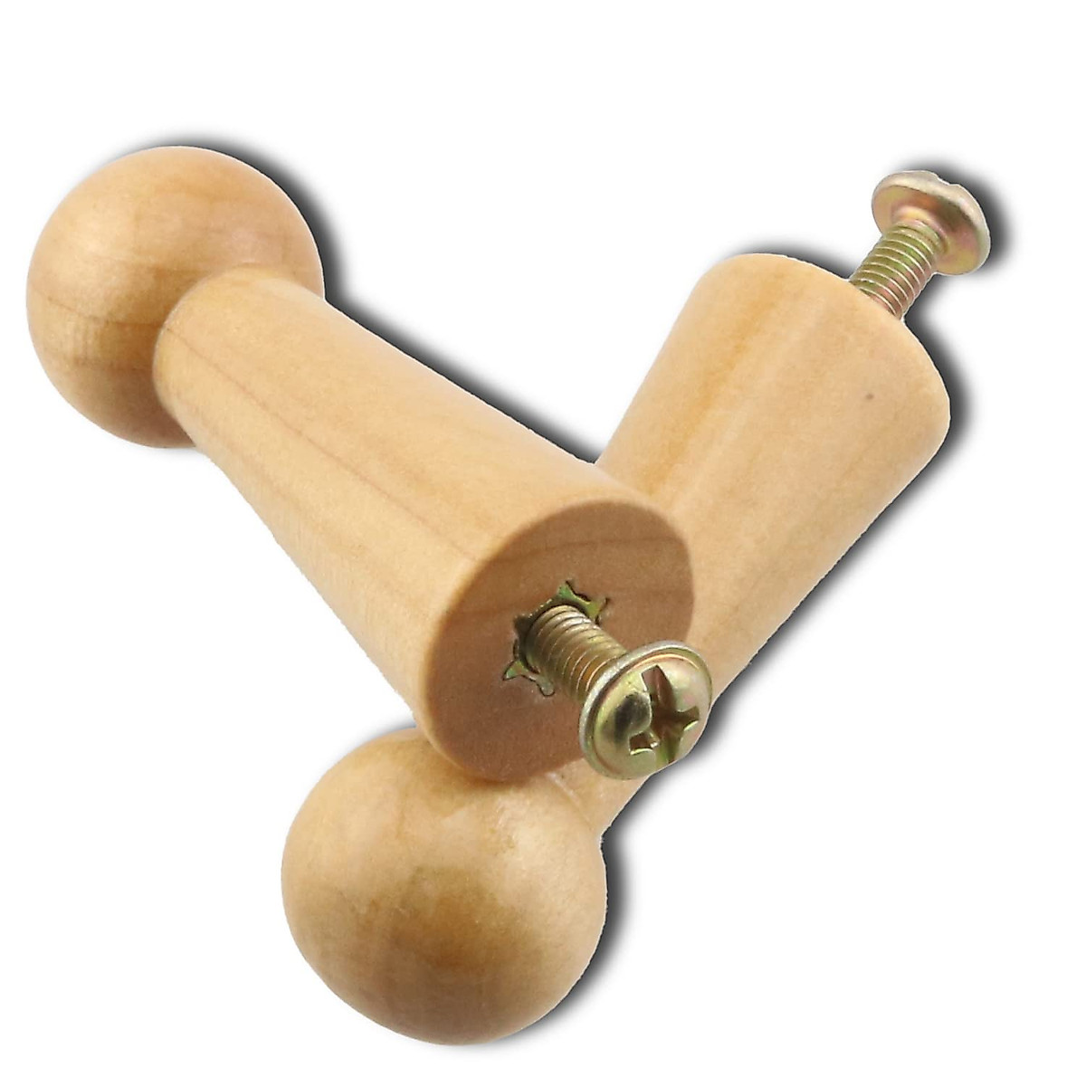 ZCZQC 8pcs Wooden Coat Hooks Shaker Pegs Coat Peg Natural Wood Hook Wall Mounted Screw-on Shaker Pegs Knob