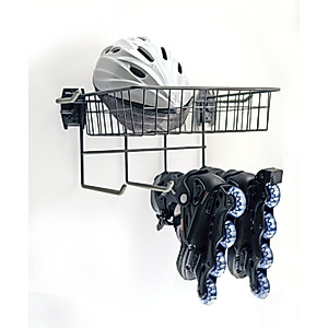 Organized Living Activity Organizer Skate Rack with Basket