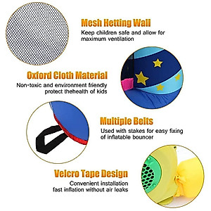 Inflatable Castle Activity Air Bounce House Bounce Room, Cloth 840D Jumping Surface, Outdoor Family Playground Garden Ch