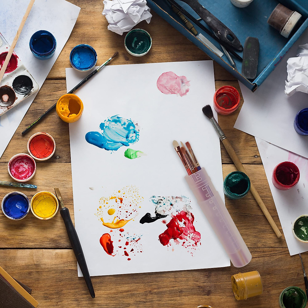 Pro Art Telescoping Brush Holder, Round, 8.5 by 14-Inch