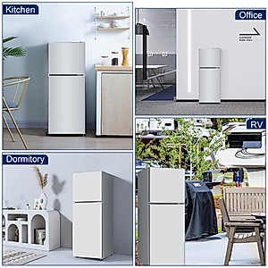 rosmena Small Refrigerator with Freezer, 4.8 Cu. Ft. Compact Refrigerator with 7 Level Adjustable Thermostat, 2 Doors, Compact Refrigerator for Home Office or Dorm