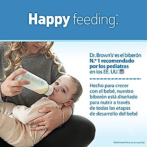 Dr. Brown's Natural Flow® Anti-Colic Options+™ Narrow 8oz/250mL Baby Bottle + Lovey Gift Set with Level 1 Slow Flow Nipples