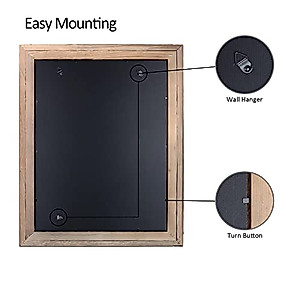 Robhomily 12x16 Barnwood Picture Frame 100% Natural Wood 12x16 Rustic Frame for Wall Amounting, Distressed Farmhouse Picture Frames 12x16 for Home Decor.