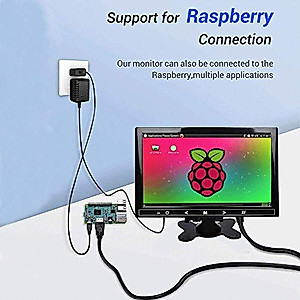 bosstouch 11.6" Inch Security Monitor HDMI/BNC/AV/VGA/USB Input 1366x768 IPS Resolution Touch Buttons Mini Video Camera Audio Monitors & Displays TV Screen