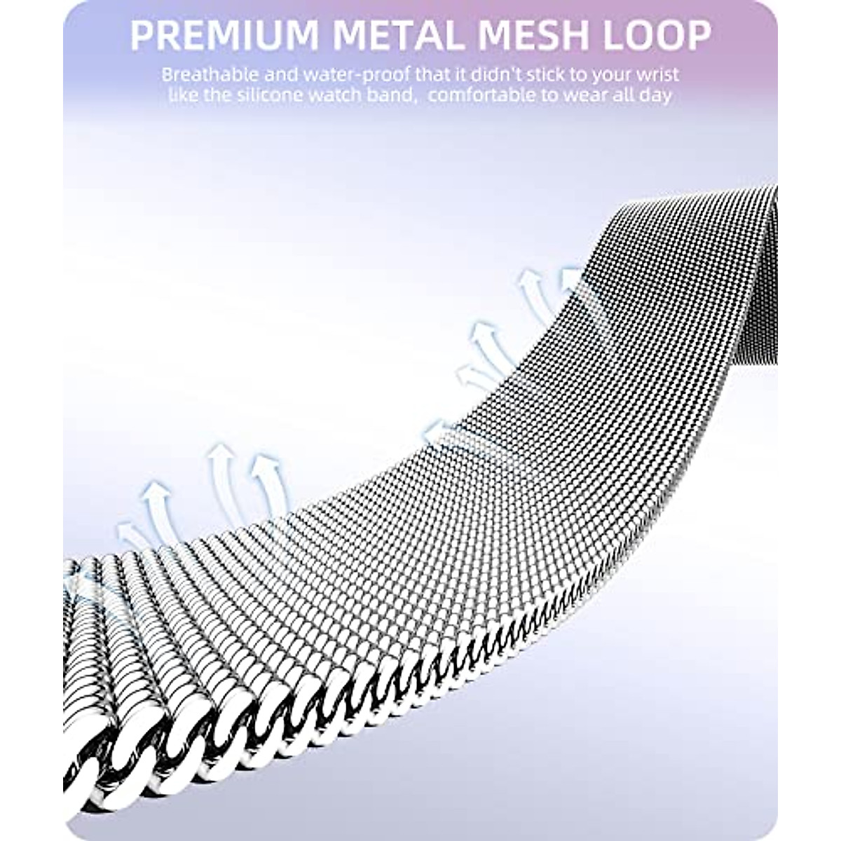 Zedoli No Gap Metal Bands Compatible with Samsung Galaxy Watch 6 band/Watch 5/Galaxy Watch 4 Band 40mm 44mm/Galaxy Watch 5 Pro Band 45mm/Watch 4 Classic Band/Watch 6 Classic Band 43mm 47mm Men Women