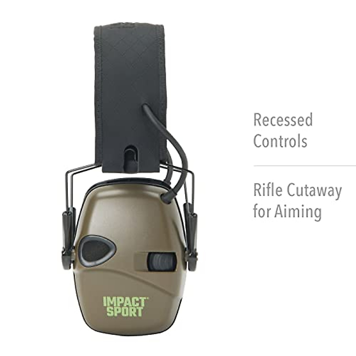 Honeywell Ademco Howard Leight Impact Sport Bluetooth 5.0 Electronic Shooting Earmuff (R-02548) Od Green
