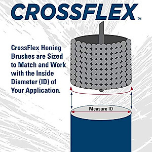 Weiler 34311 Crossflex Standard Duty Bore Brush, 6MM Dia, 120SC with Collet
