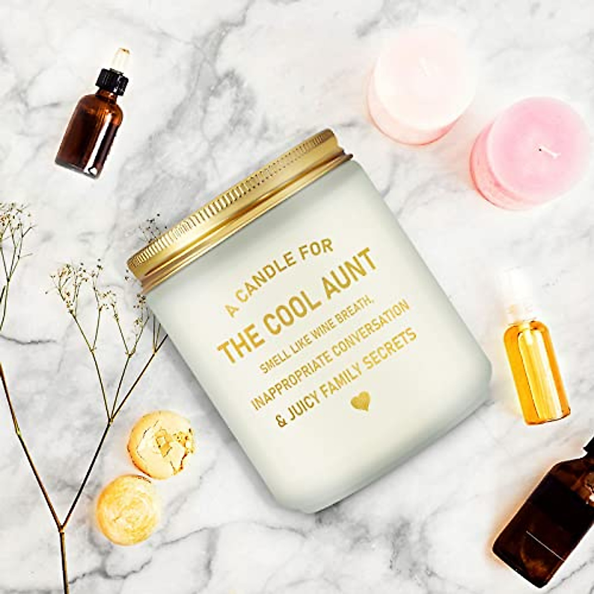 Volufia Aunt Gifts from Niece, Nephew - Birthday Gifts for Aunt - Best Aunt Ever Gifts, Aunt Mothers Day Gifts, Promoted to Aunt Present - Funny Aunt Lavender Candle Gifts