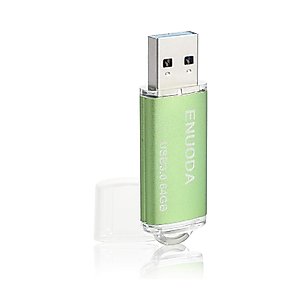 ENUODA 64GB USB Flash Drive 64GB Thumb Drives High Speed USB 3.0 Memory Stick Jump Drive Pen Drive for Storage and Backup (Green)