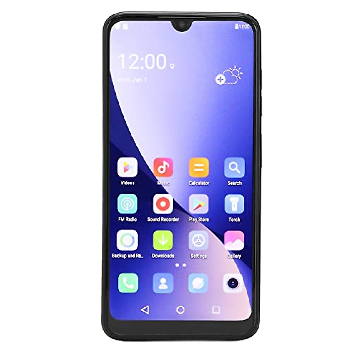 Airshi 4GB RAM 64GB ROM Cellphone, Face Recognition Dual SIM Unlocked Phone 100-240V 6.3in HD Screen GPS Supported Black for Taking Photos (US Plug)