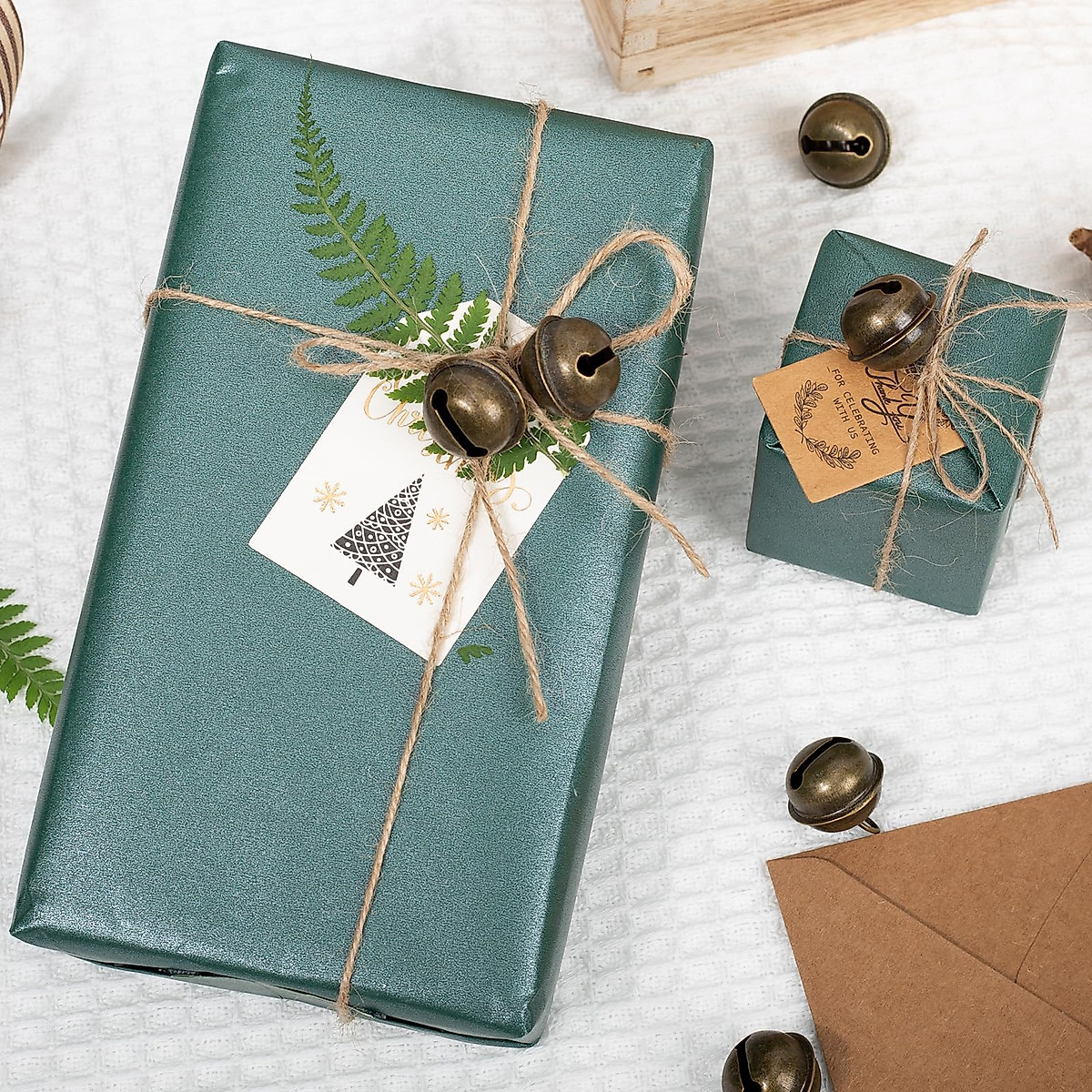 Retrify Green Wrapping Paper for Parties, Pearly Lustre Gift Wrap Roll Solid Color Modern Design for Wedding, Birthday, Christmas, New Year Celebration - 17 Inches x 32.8 Feet