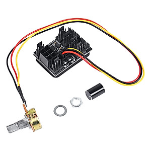 SinLoon 3 Pin 4 Pin Fan Adapter PWM PC Chassis Cooling Fan Hub，Chassis Fan Pressure Regulating Governor，8 Way Splitter 12V Speed Controller with 6 Pin Power Port（8 Way with Cable Black ）