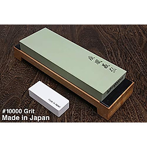 Yoshihiro Professional Grade Toishi Japanese Whetstone Knife Sharpener Water Stones (#10000 grit)