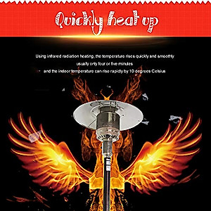 Patio Heater,Outdoor Heaters for Home Powerful Fast Heating,Safe Low Energy Radiator Energy Efficient Natural Gas Liquefied Gas for Garden-Liquefied Gas 225cm(88in)