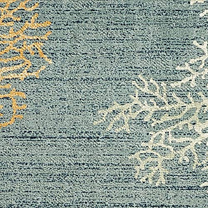 Mohawk Home Coral Reef Coastal Area Rug, 7'6"x10', Blue